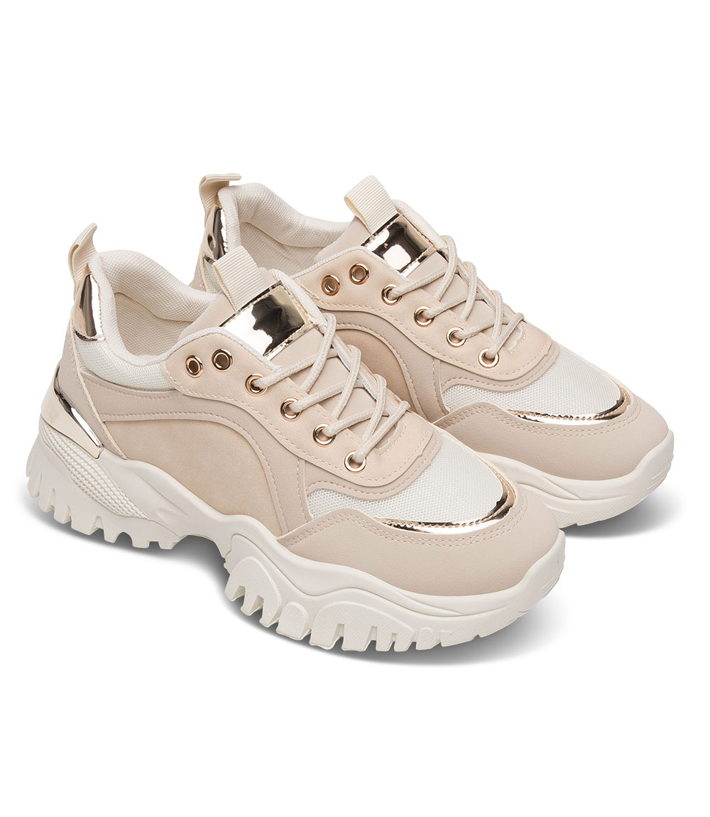 Buty sportowe damskie Lady Glory LG422 Beżowe - twojeobuwie.pl