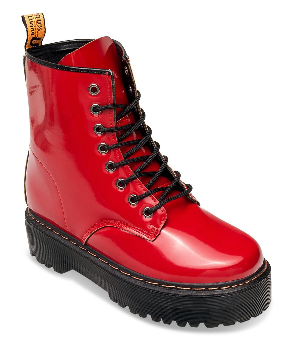 Glany damskie N/M KS-1255 Czerwone - twojeobuwie.pl