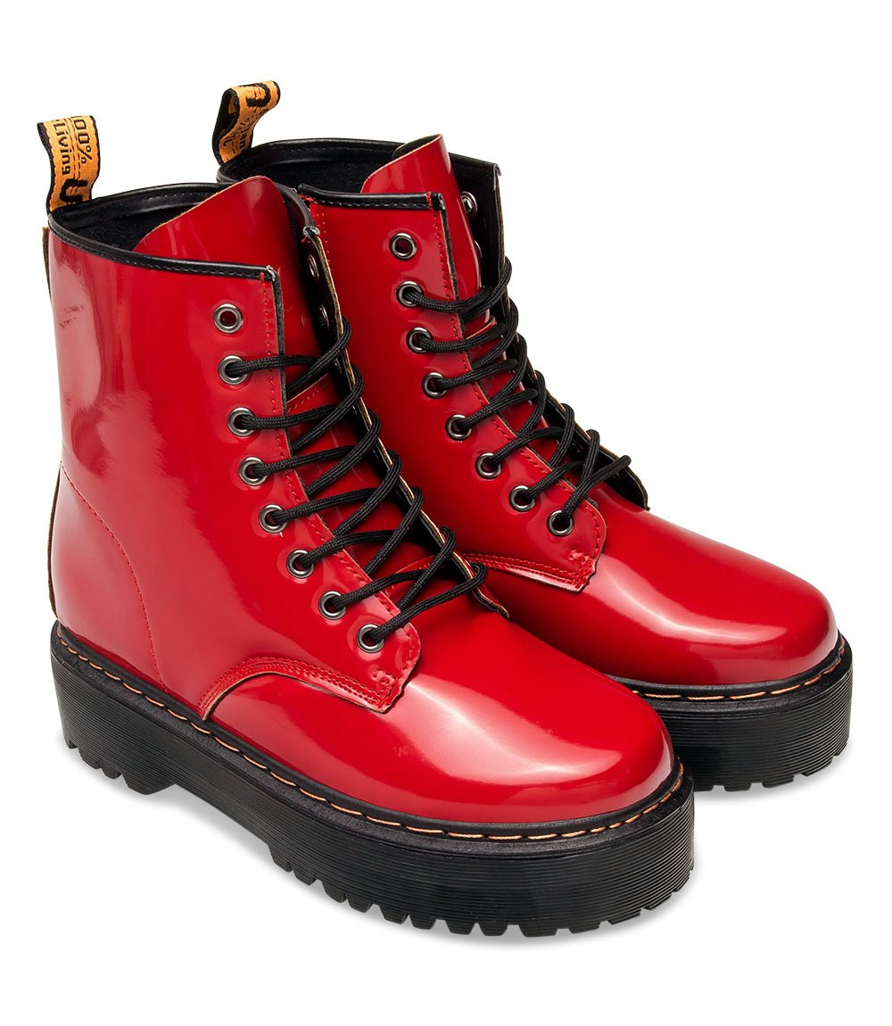 Glany damskie N/M KS-1255 Czerwone - twojeobuwie.pl