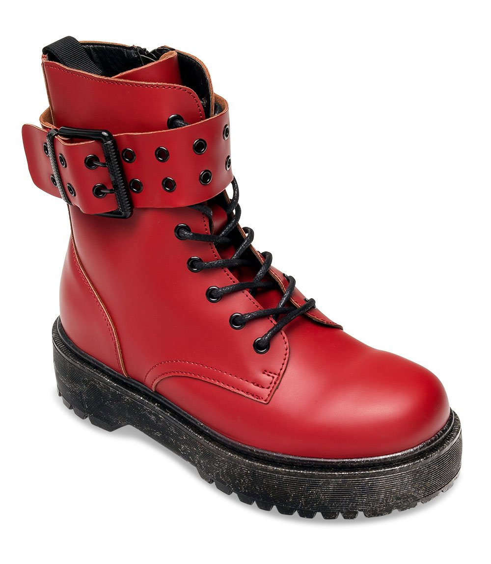 Glany damskie N/M KS-1257 Czerwone - twojeobuwie.pl