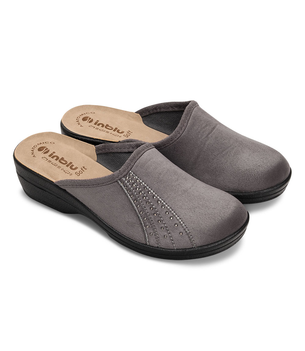 Kapcie damskie Inblu LV-02 Szare - twojeobuwie.pl