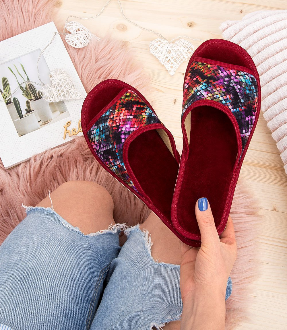 Kapcie damskie Natural Style NS-051 Czerwone - twojeobuwie.pl